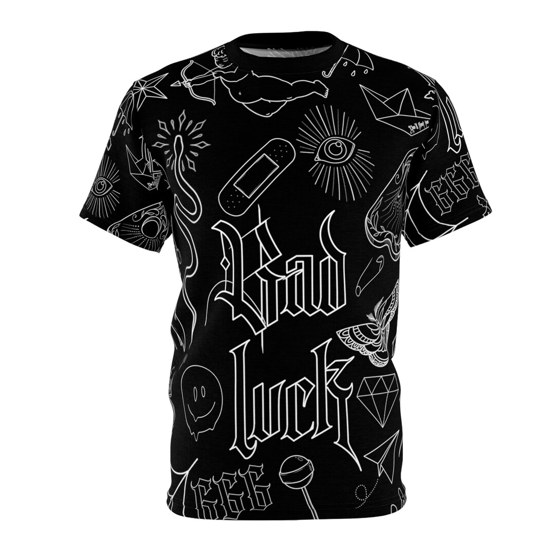 Bad Luck Friday 13th Tattoo Design Tee - Etsy