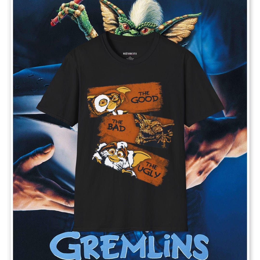 Faded and Vintage Horror Movie Poster Tee T-shirt Gremlin - Etsy