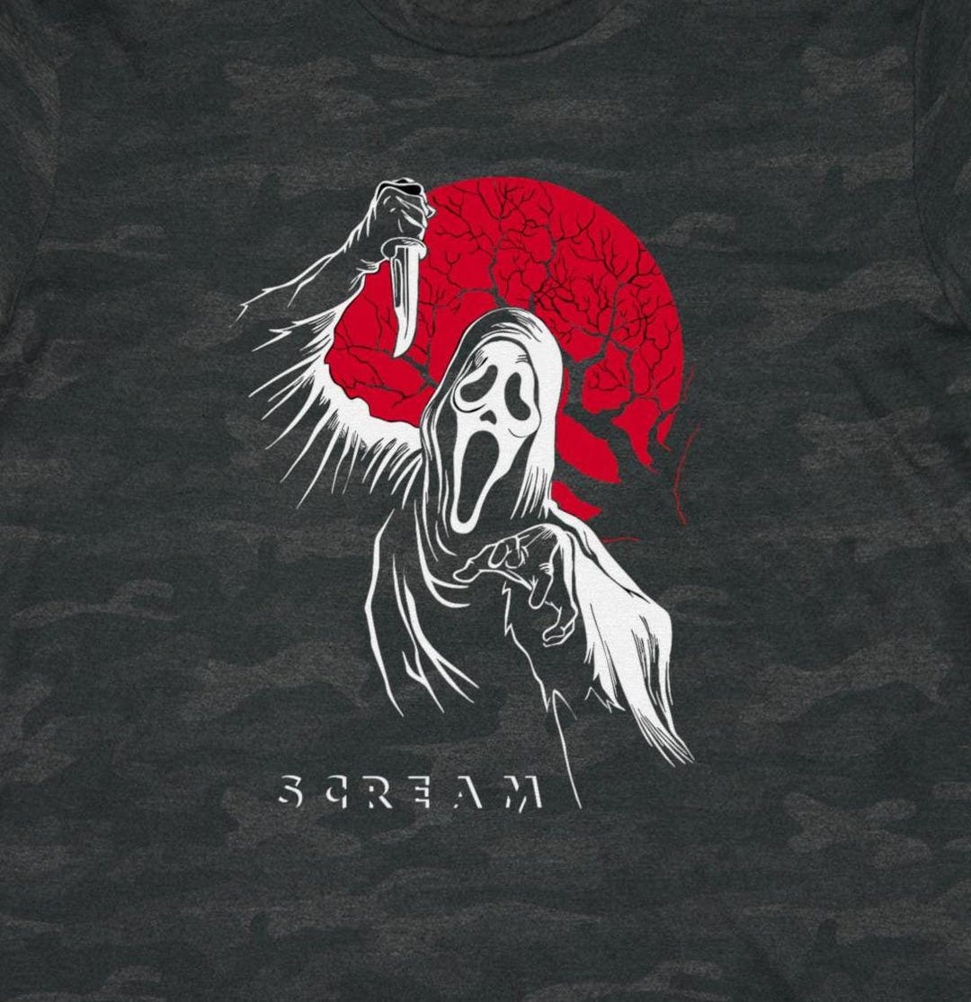 Scream Vintage Horror Movie Camo Leopard or Reptile Print Jersey Tee - Etsy