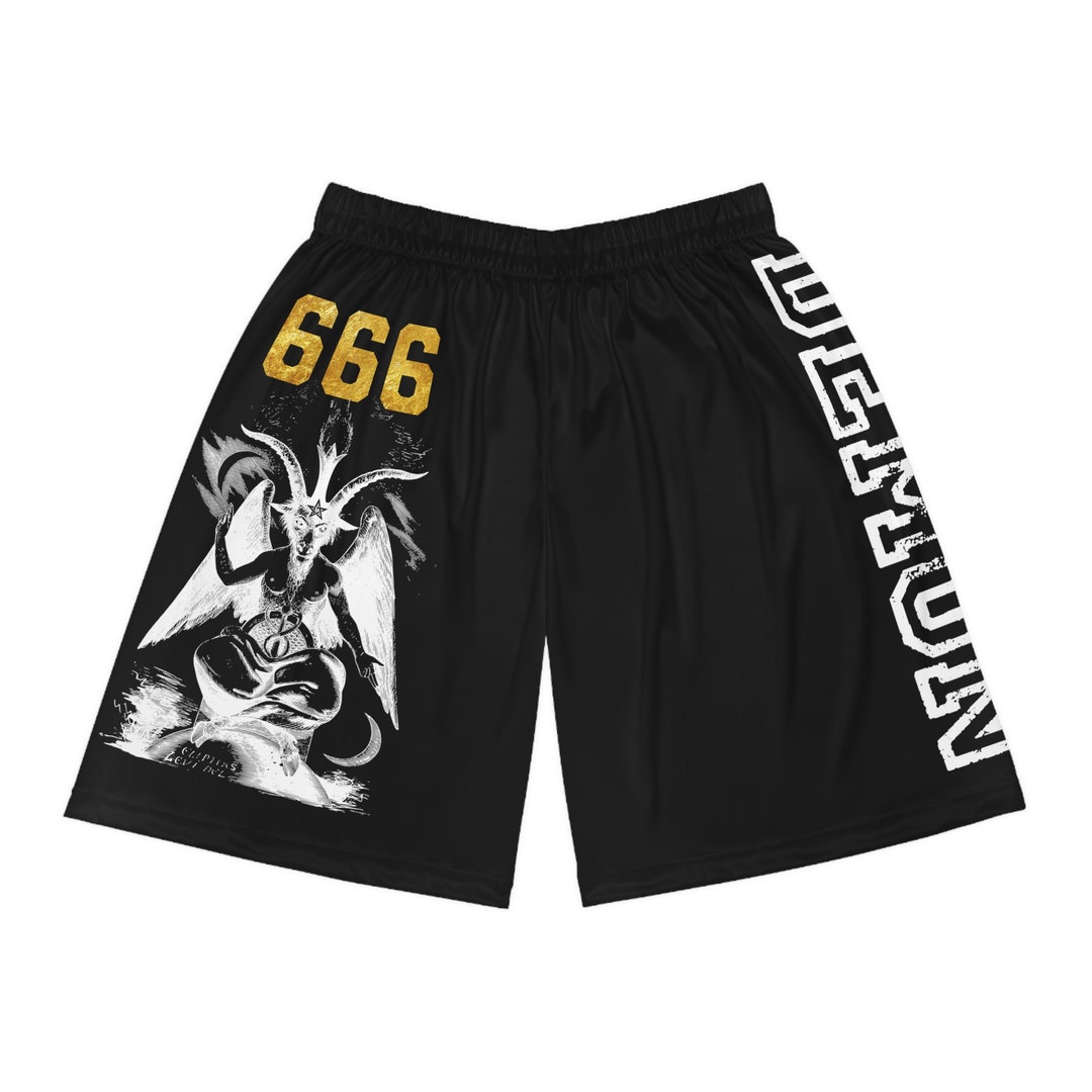 Baphomet Basketball Shorts Team 666 - Etsy