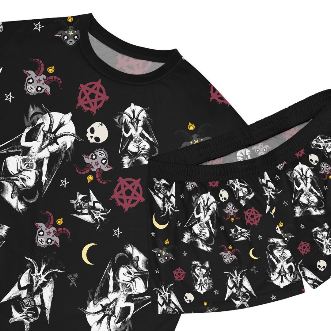 Baphomet and Friends Spooky Season Pyjama Set HALLOWEEN Cryptid Cosy ...