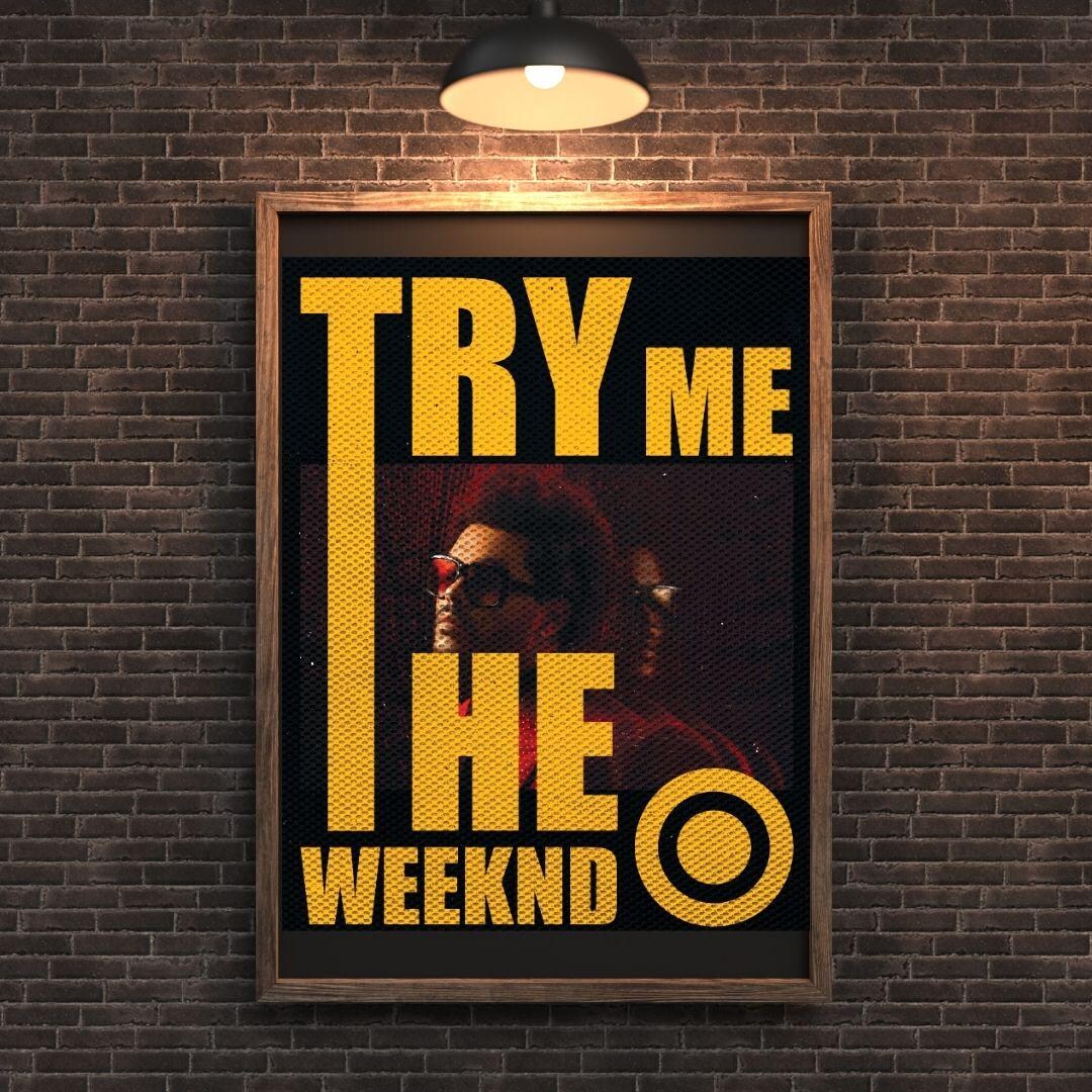 The Weeknd Poster - Try Me Edition Black and Red - Etsy