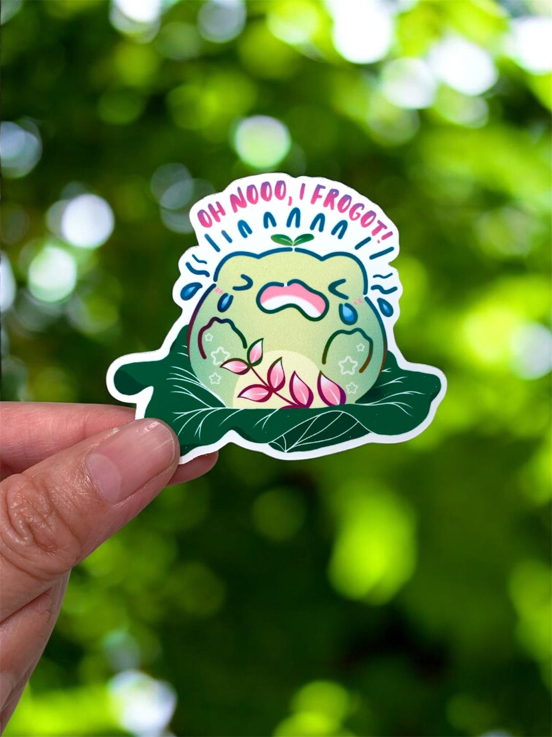 Cute Frog Sticker – Relatable Panic Frog “oh Nooo I Forgot ...
