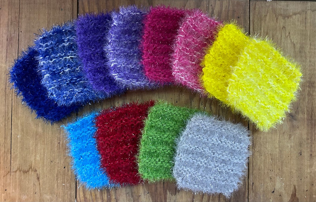 Knit Sparkle Scrubbies - Etsy