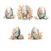 14 Rainbow Easter Eggs Clipart Set, Watercolor Easter Clipart, Spring ...