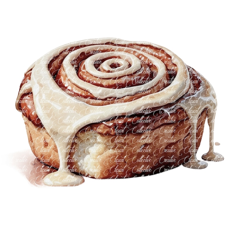 14 Cinnamon Rolls Clipart, Cinnamon Bun Clipart, Watercolor Dessert ...