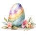 14 Rainbow Easter Eggs Clipart Set, Watercolor Easter Clipart, Spring ...