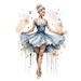 12 Ballerina Clipart, Ballet Dancer Clipart, Ballerina in Blue Clipart ...