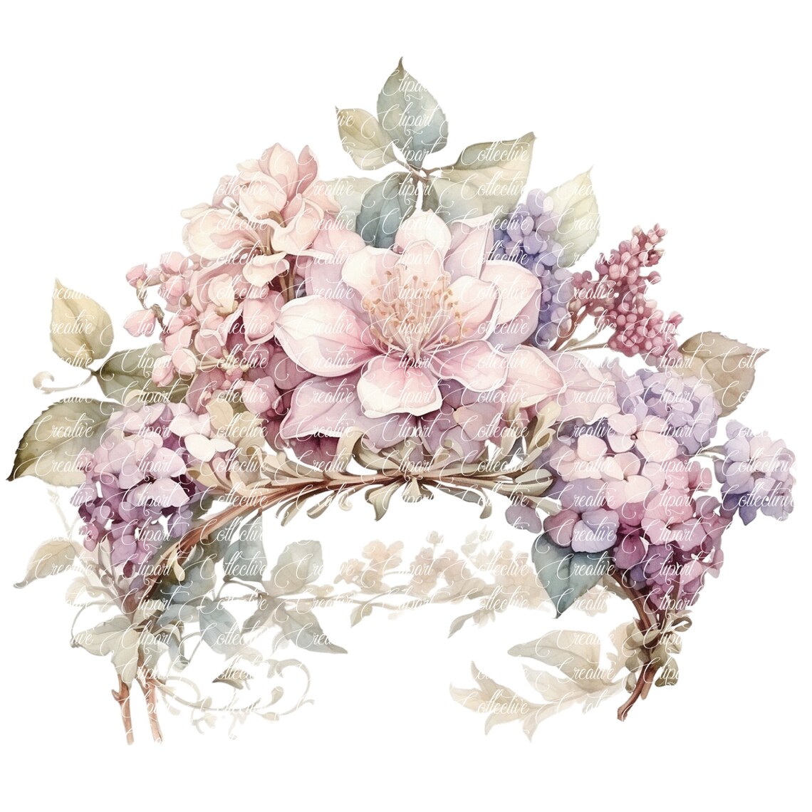 12 Lilac Crown Clipart, Bridal Crown Clipart, Princess Clipart, Purple ...