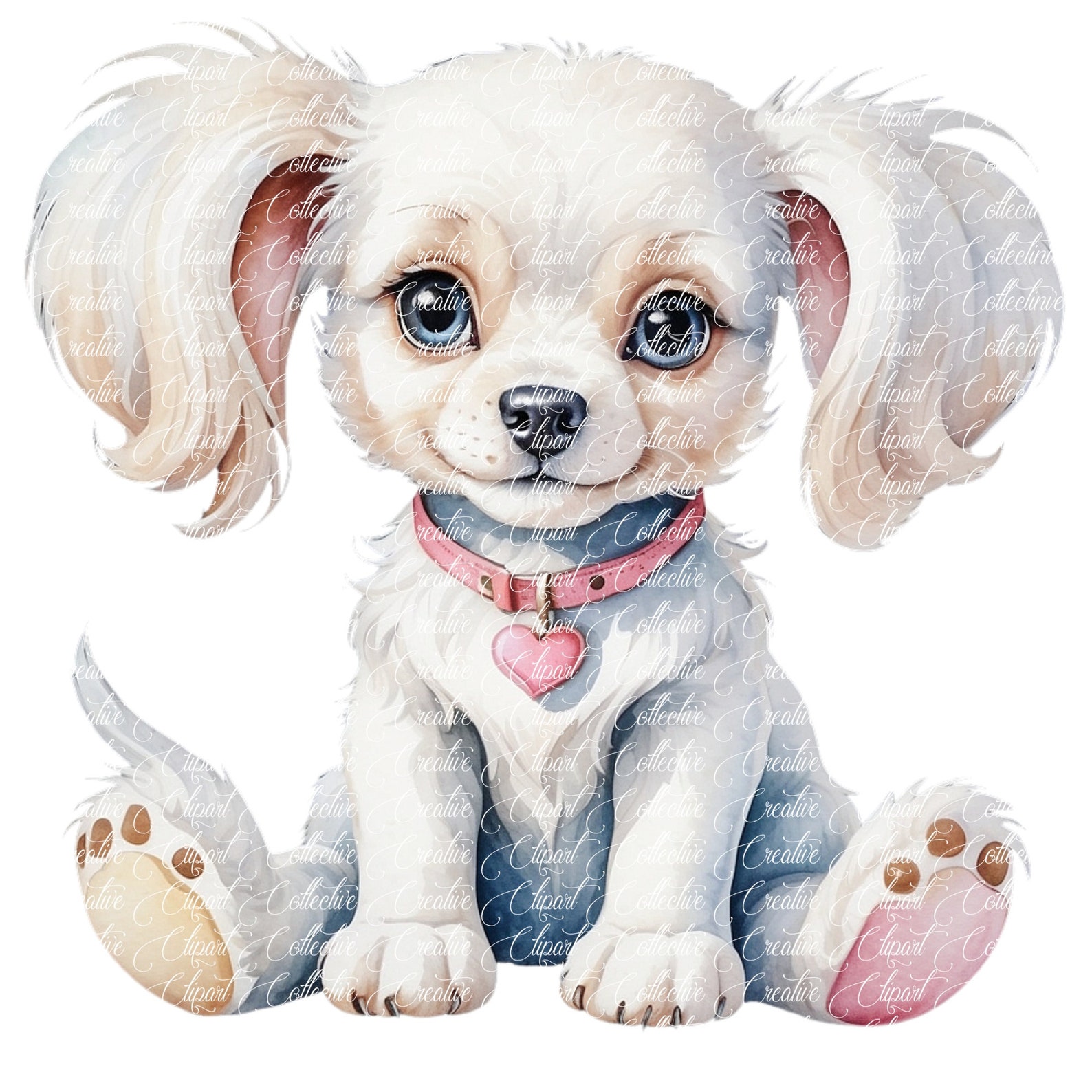 14 Floppy Ear Puppy Clipart, Watercolor Dog Clipart, Clipart Bundle ...