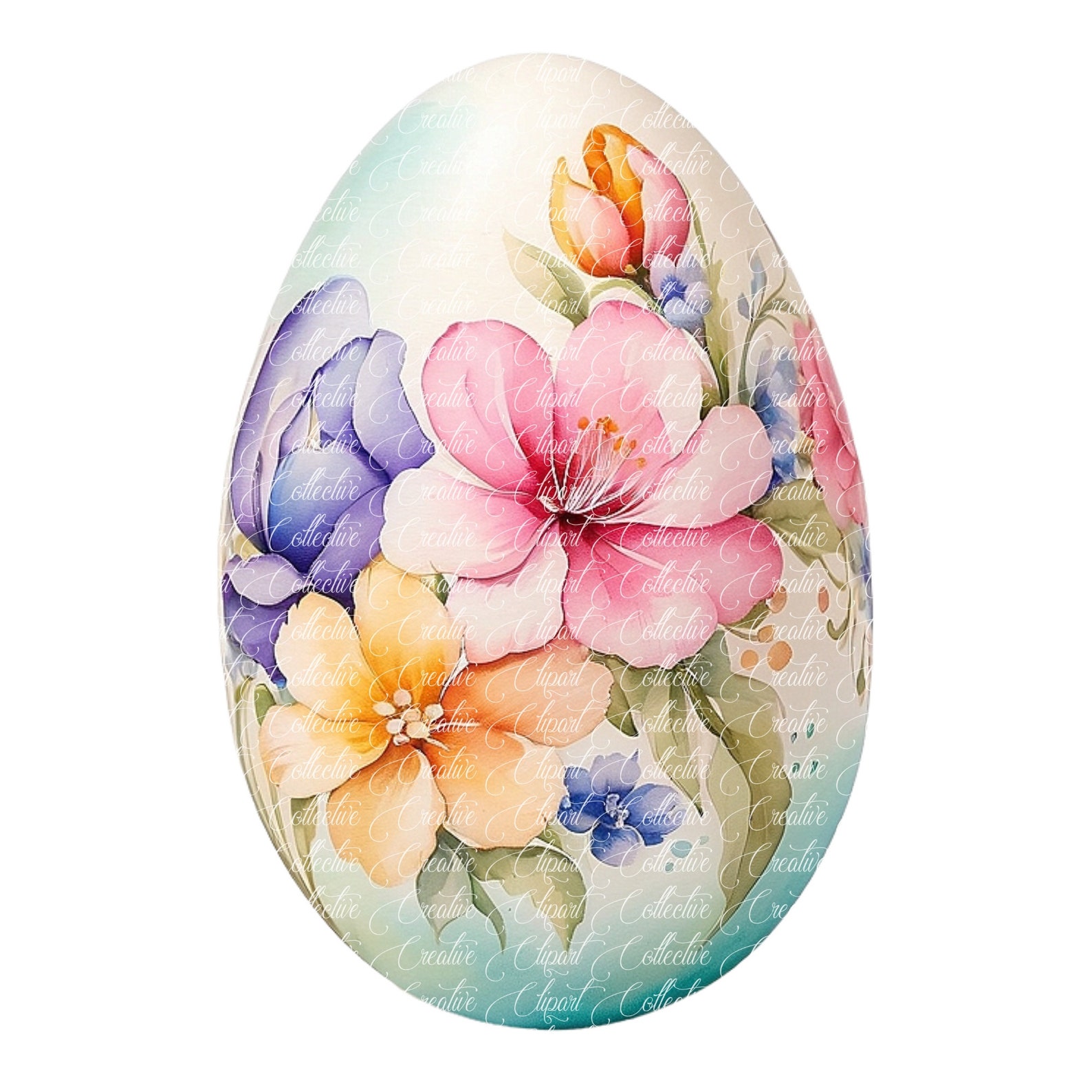 14 Rainbow Easter Eggs Clipart Set, Watercolor Easter Clipart, Spring ...