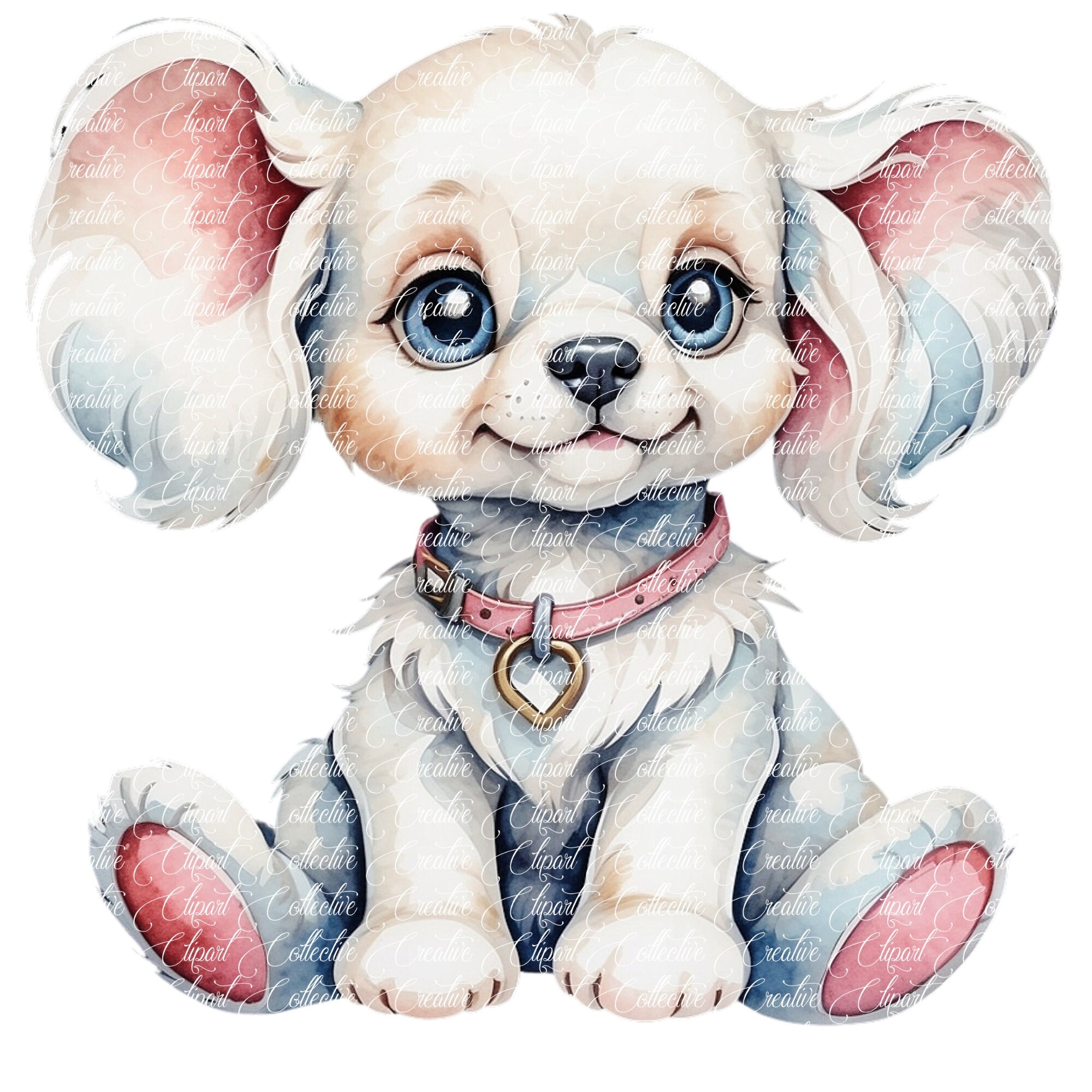 14 Floppy Ear Puppy Clipart, Watercolor Dog Clipart, Clipart Bundle ...
