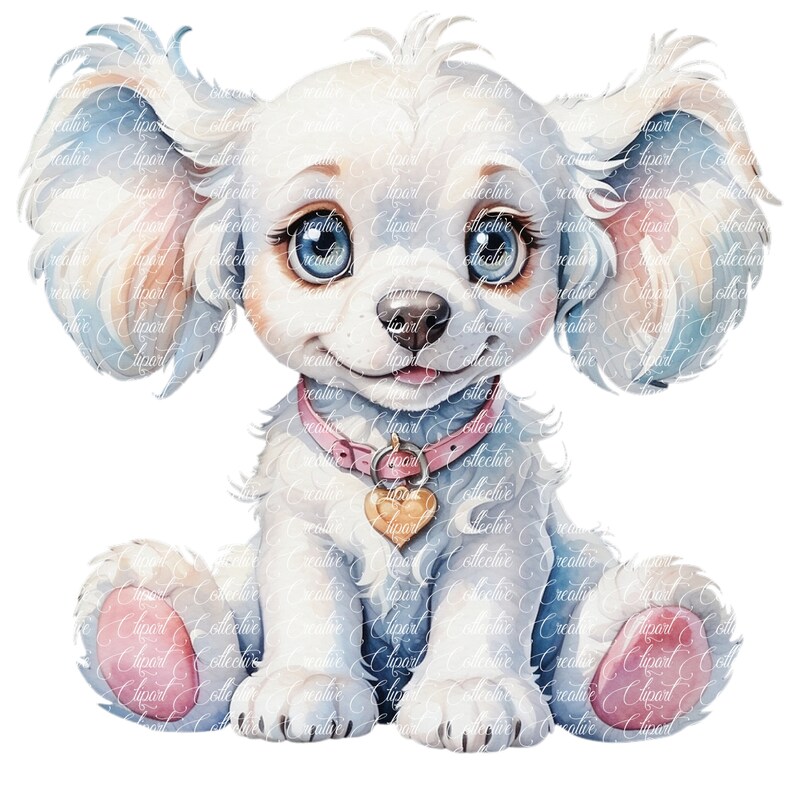14 Floppy Ear Puppy Clipart, Watercolor Dog Clipart, Clipart Bundle ...