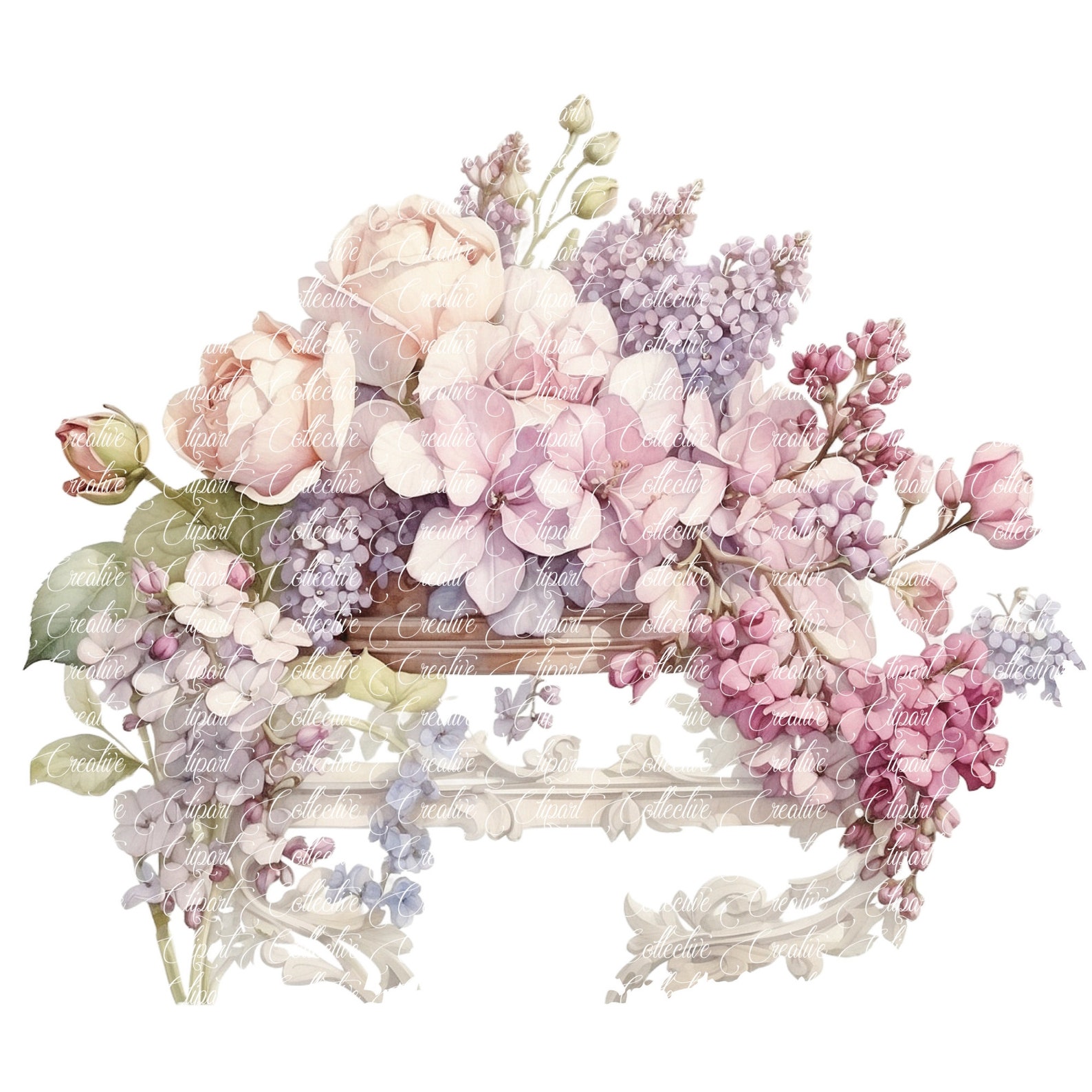 12 Lilac Crown Clipart, Bridal Crown Clipart, Princess Clipart, Purple ...