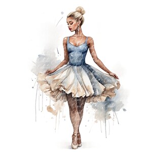 12 Ballerina Clipart, Ballet Dancer Clipart, Ballerina in Blue Clipart ...