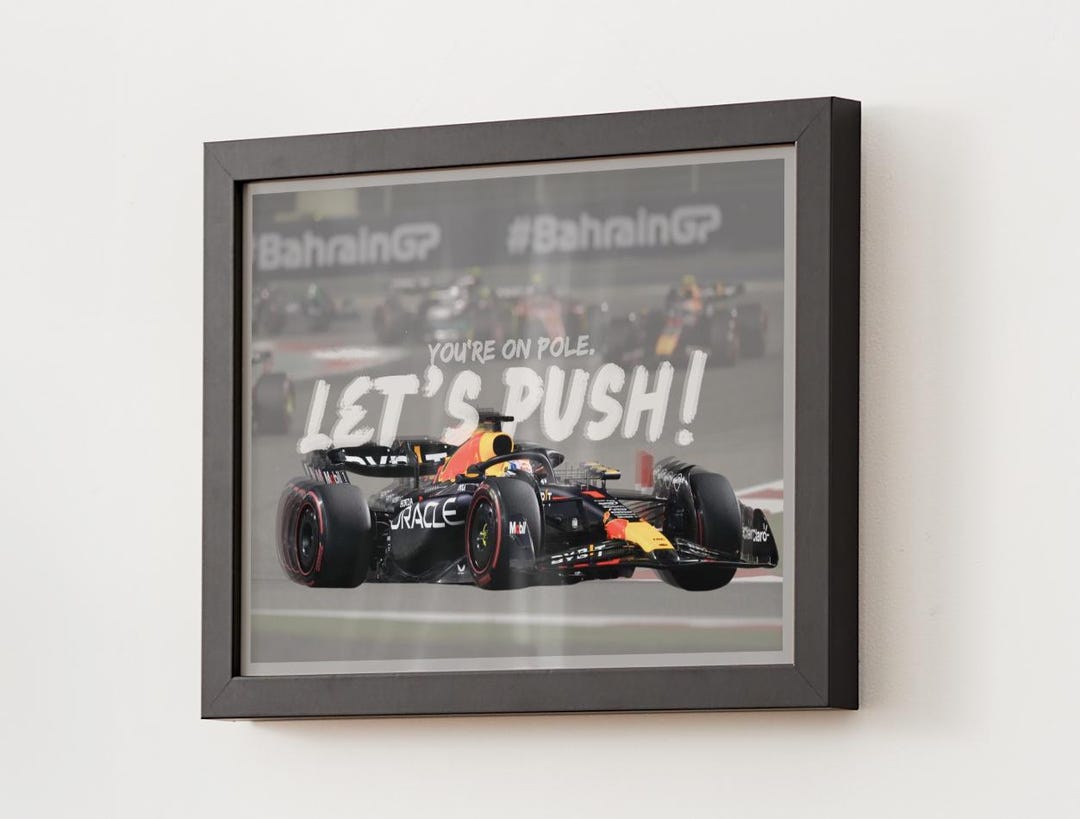 Max Verstappen Red Bull F1 Poster: Motivational Formula One Wall Art ...