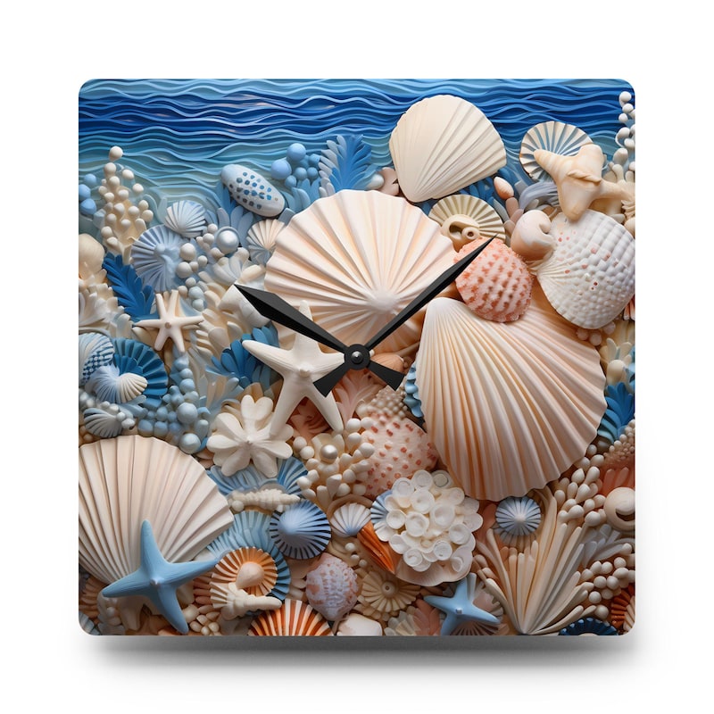 Seashell Clock - Etsy