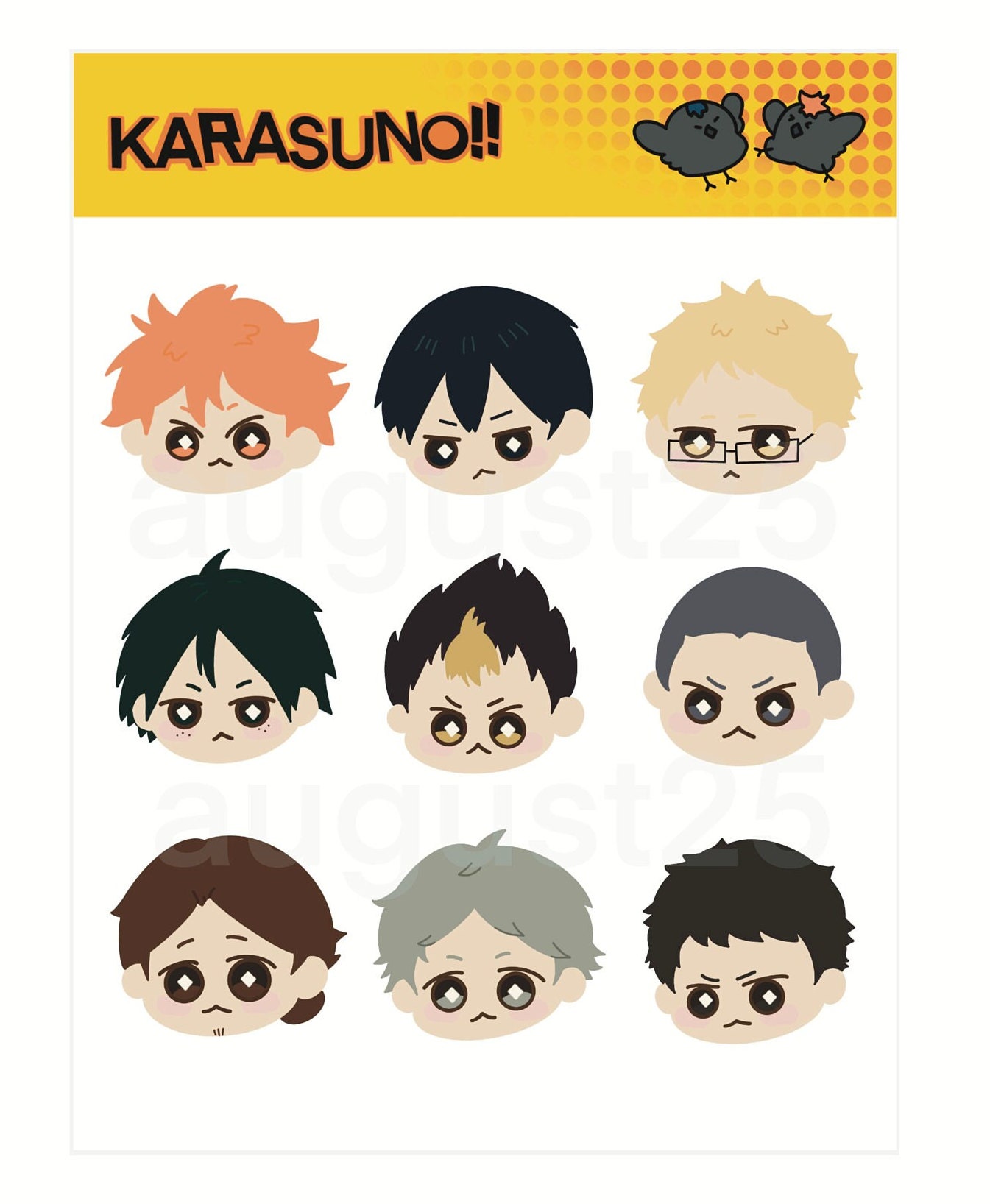 HQ Sticker Sheets HQ Chibi Stickers Cute Anime Sticker - Etsy