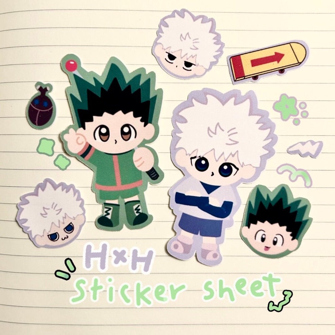 Hunter X Anime Sticker Sheet | HXH Chibi Matt Sticker | Cute Anime ...