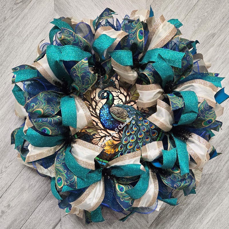 Peacock Wreath - Etsy