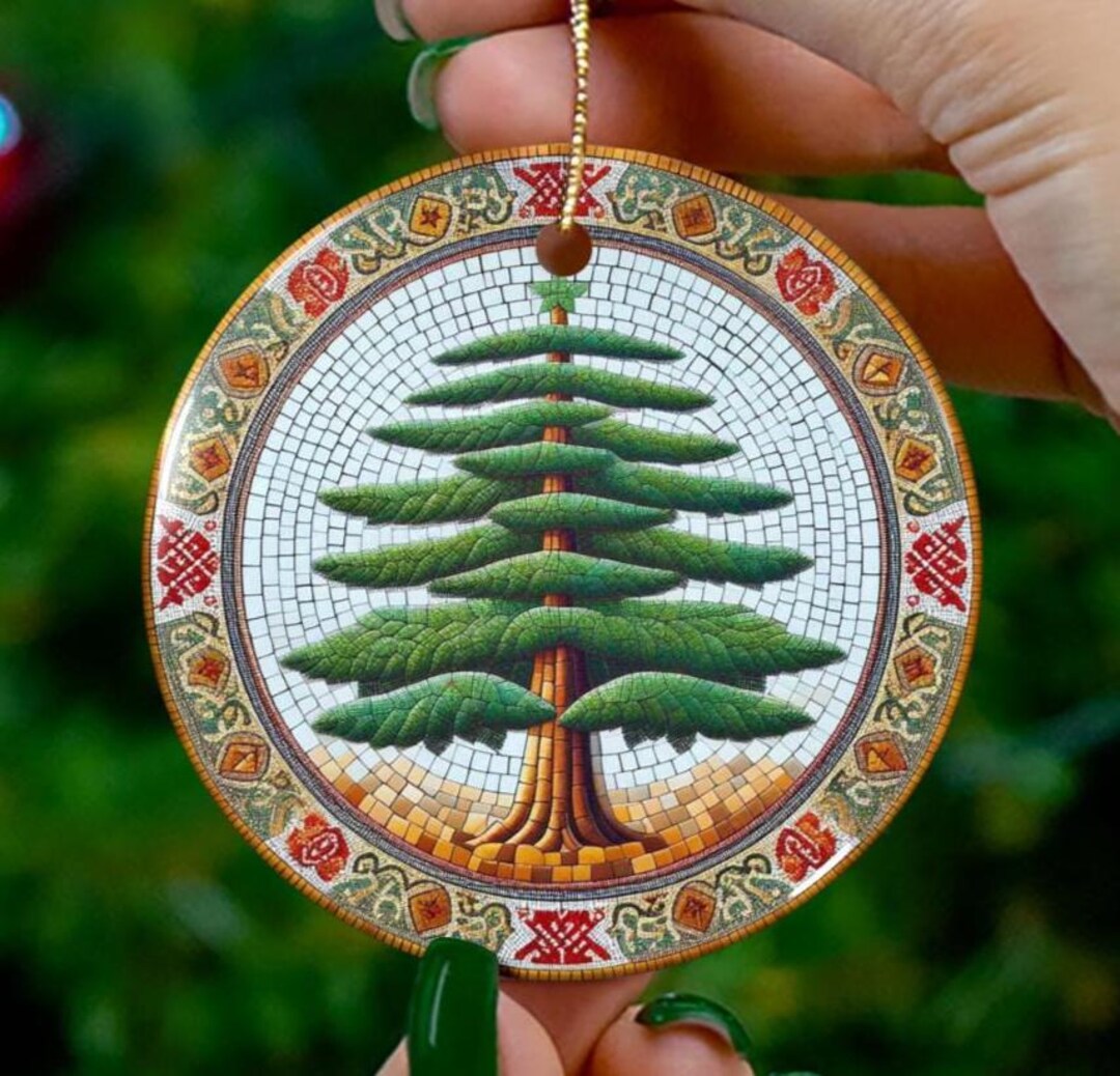 Lebanese Cedar Tree Ornament Arabic Mosaic Christmas Gift Middle ...