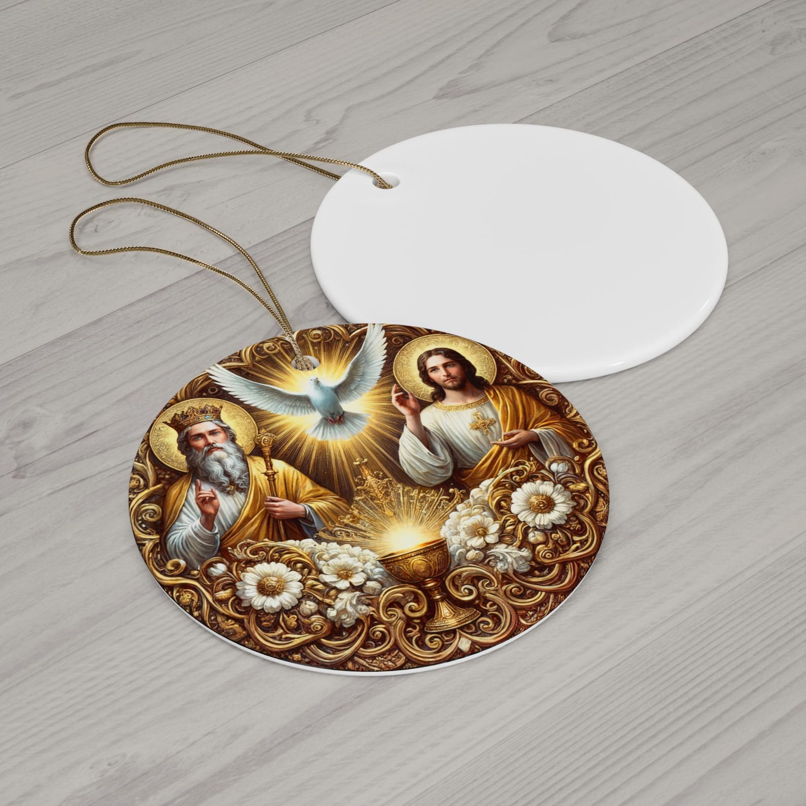Christian Christmas Tree Ornament Holy Trinity Decoration Jesus God ...