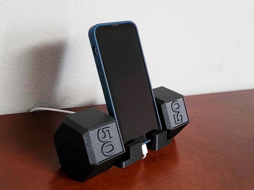 Stay Fit & Focused: Dumbbell Phone Stand for Desk, Perfect Gift for ...