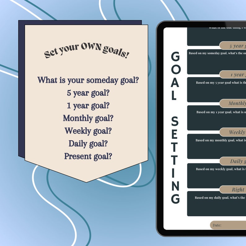 Goal Digital Template, A5 Template, Someday Goal Planning, Digital ...
