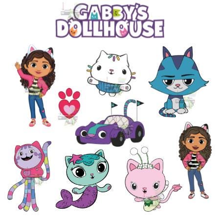 Gabby's Doll House PNG Transparent Background (free PDF) 4k - Etsy