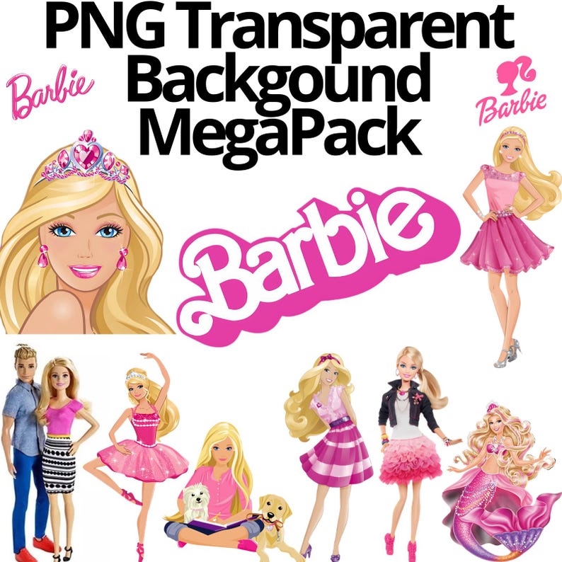 BARBIE PNG Transparent Background best Quality 4k - Etsy UK