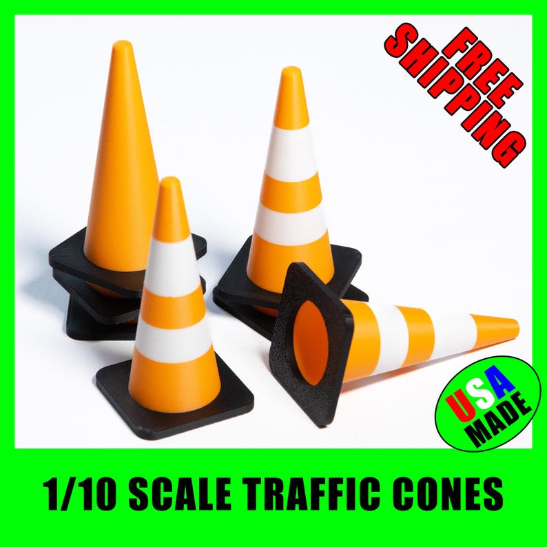 1/10 Scale Realistic Stackable Miniature Traffic Cones Perfect for RC ...