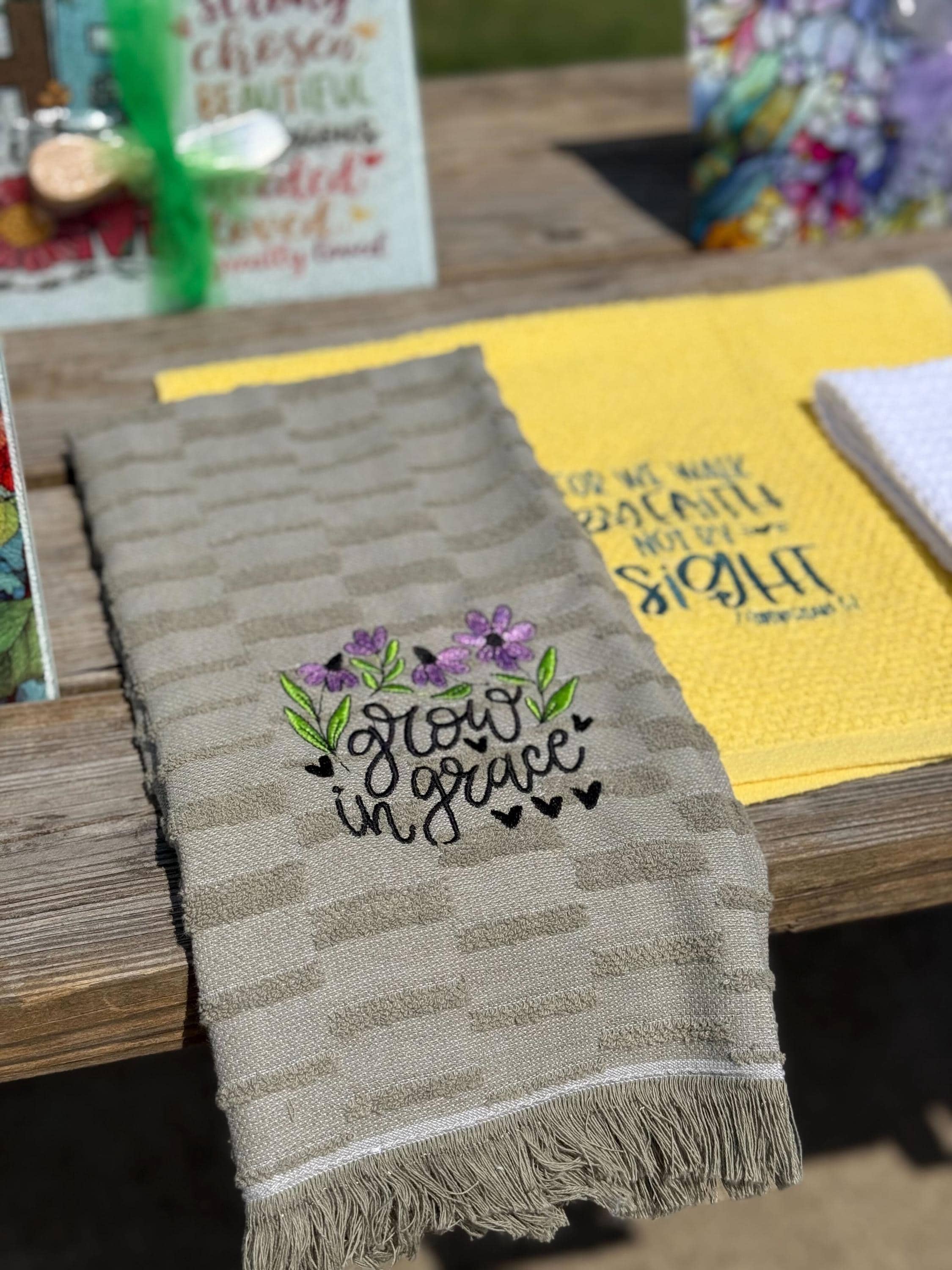 Custom Embroidered Kitchen Hand Towels - Etsy