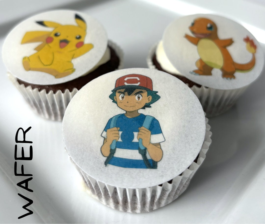 12 X Pokemon Edible Cupcake Cake Toppers - Etsy