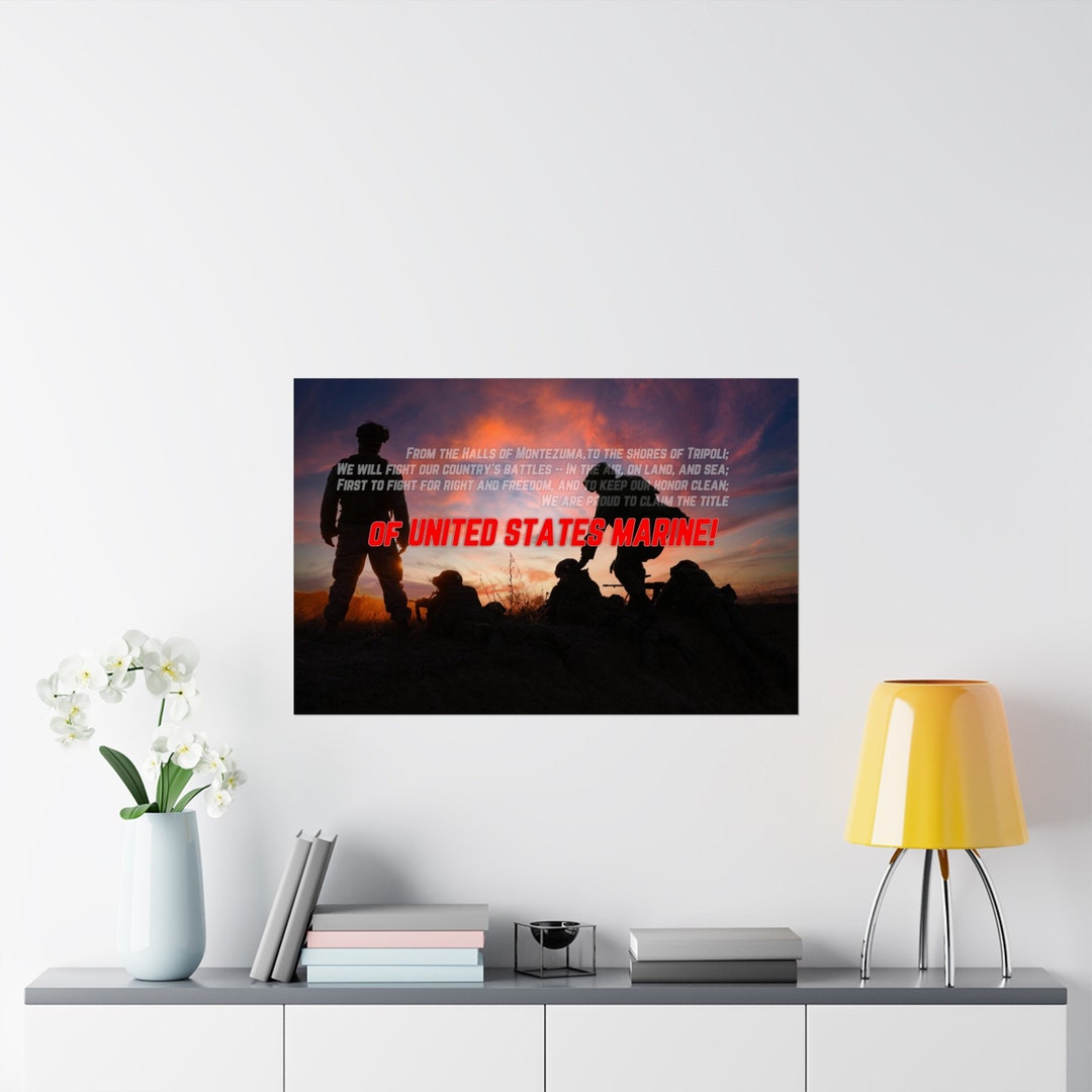USMC Marine Corps Pride -- Matte Horizontal Posters - Etsy