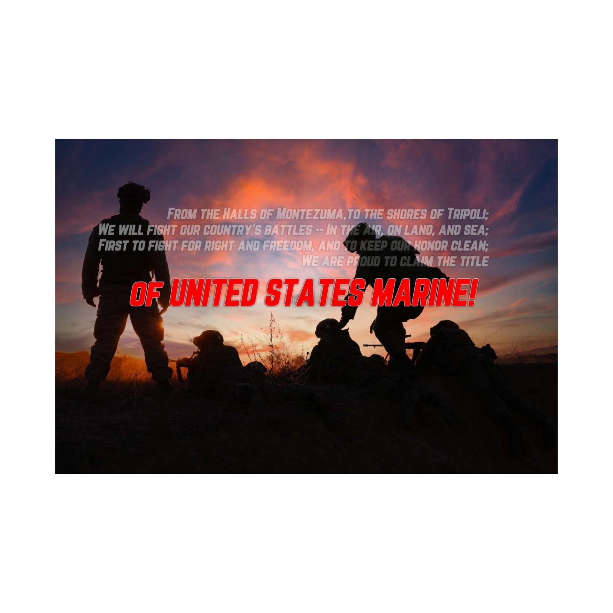 USMC Marine Corps Pride Matte Horizontal Posters - Etsy