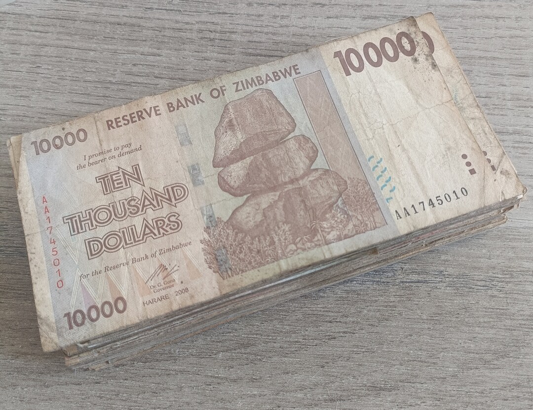 Set 100pcs 10,000 Dollar Agro Check Zimbabwe 2008 Banknote Pick 72 Bad ...