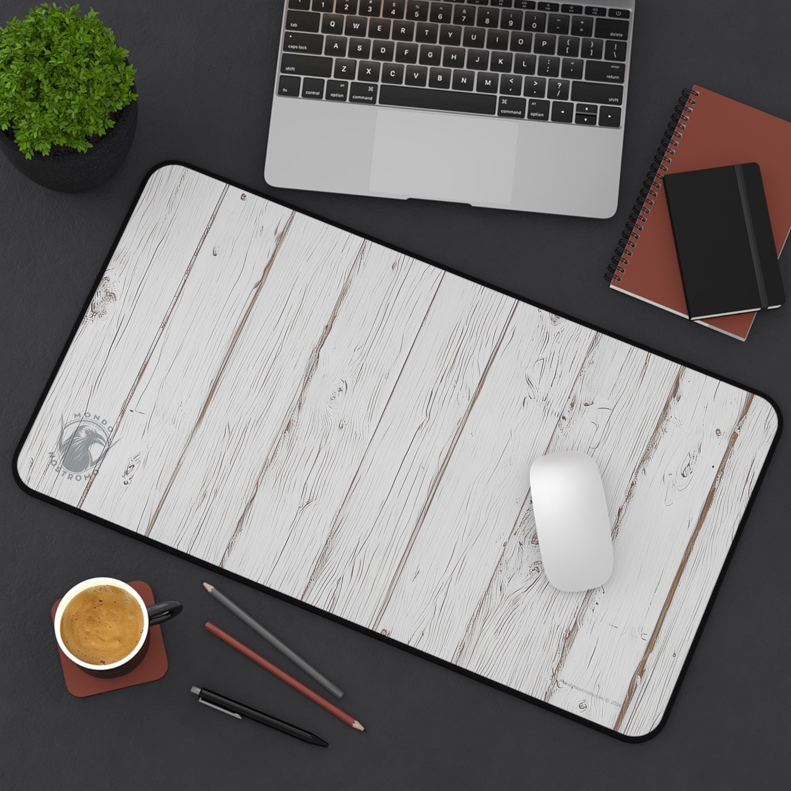 Wood Grain Desk Mat, Gaming Mousepads Whitewash Wood Print Mousepads ...
