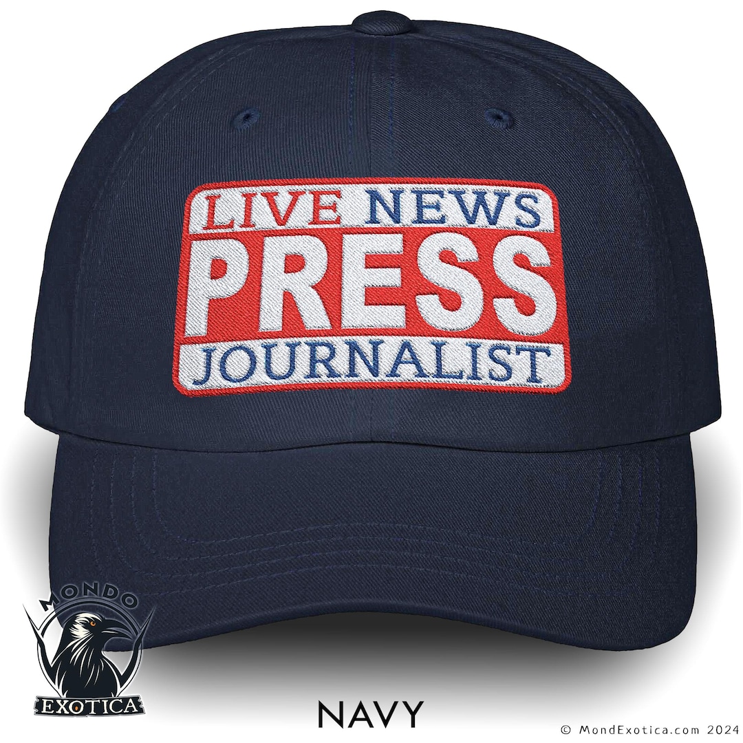 Embroidered Dad Cap | News Journalist Cap | Embroidered News Journalist ...