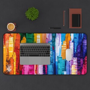 Colorful Mouse Pad, Colorful Desk Mat, Colorful Gaming Mousepad Paint ...