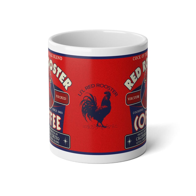 Rooster Mug, 20oz Retro Rooster Mug, Rooster Lover, Country Rooster Mug ...