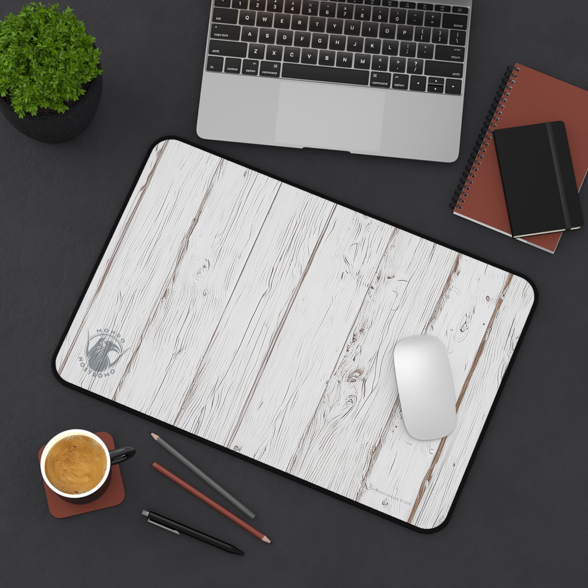 Wood Grain Desk Mat, Gaming Mousepads Whitewash Wood Print Mousepads ...