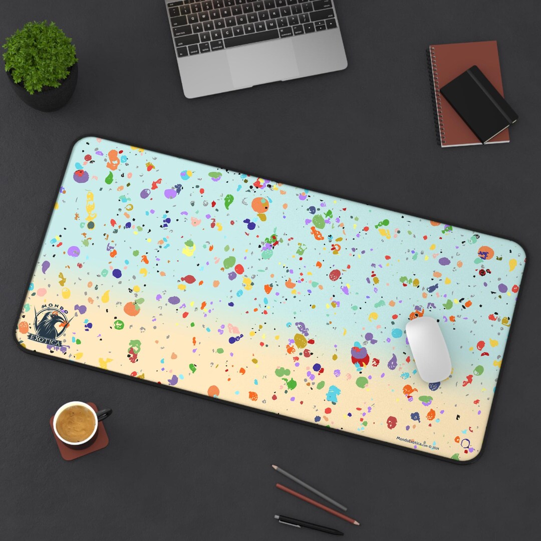 Colorful Splatter Paint Mouse Pad, Speckled Desk Mat, Splattered Gaming ...