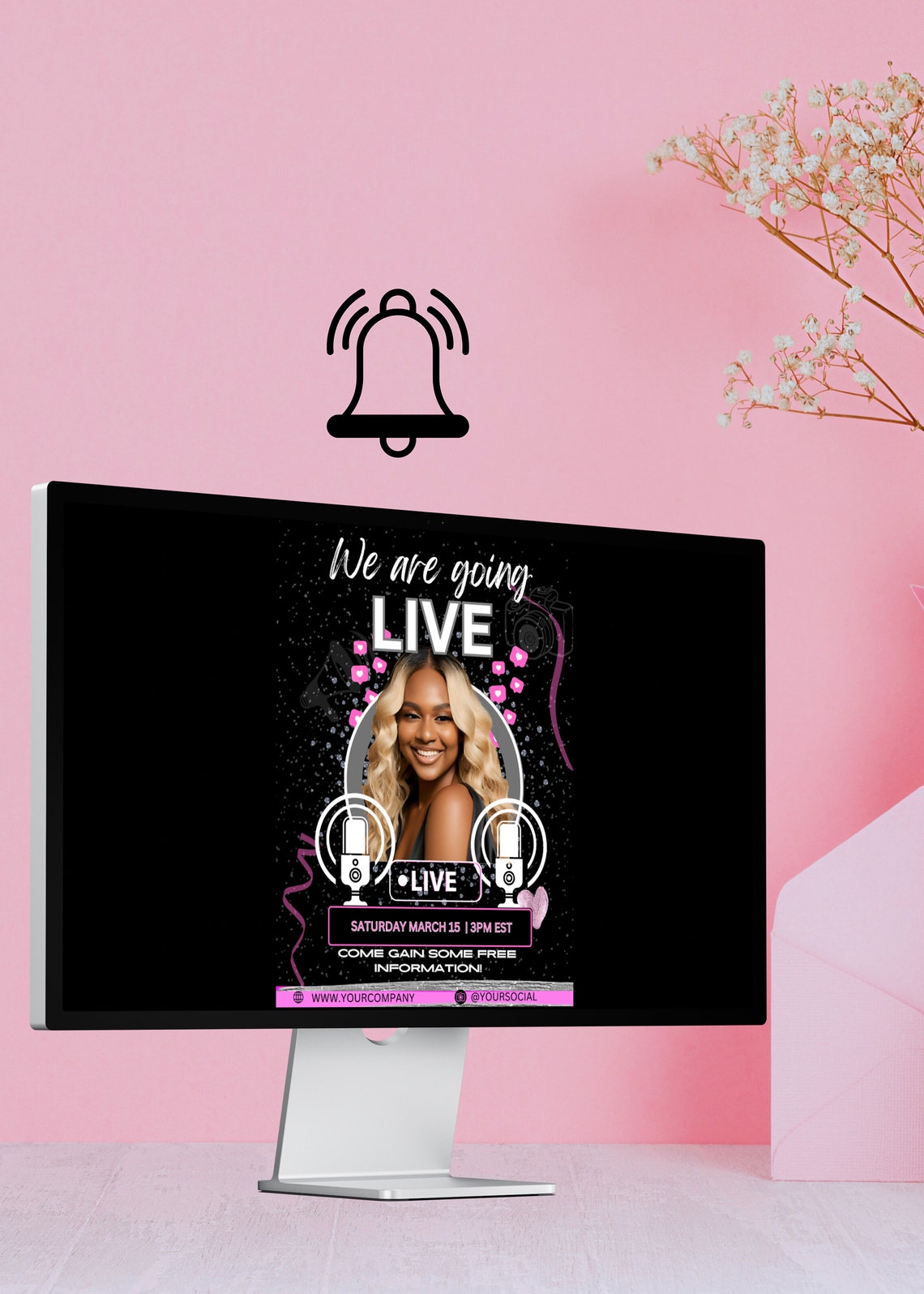 DIY Live Stream Flyer Template: Social Media Promotion (canva) - Etsy