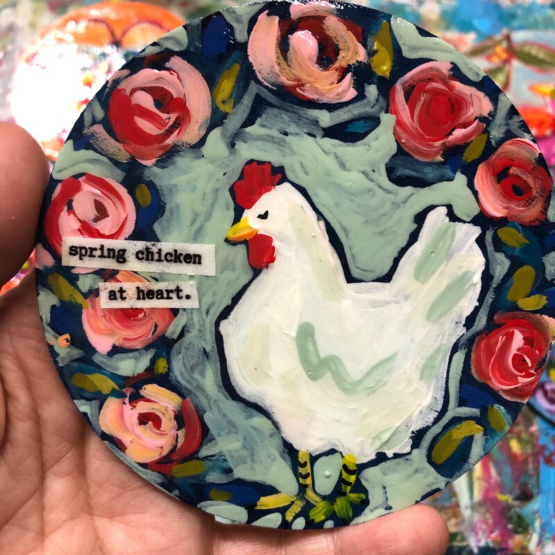 Folk Art Chicken - Etsy