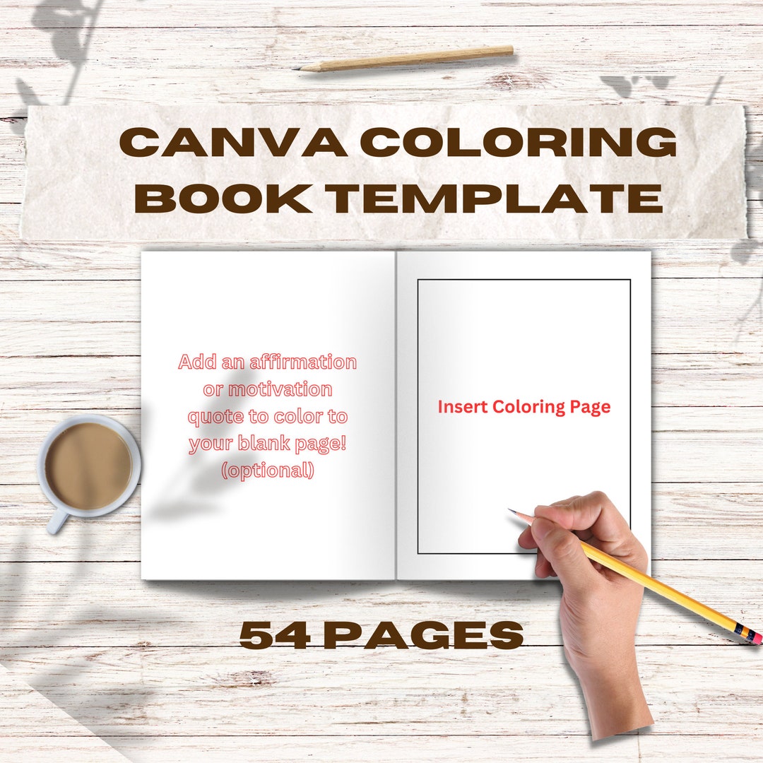Editable Canva Adult Coloring Book Template for KDP - Easy-to-customize ...