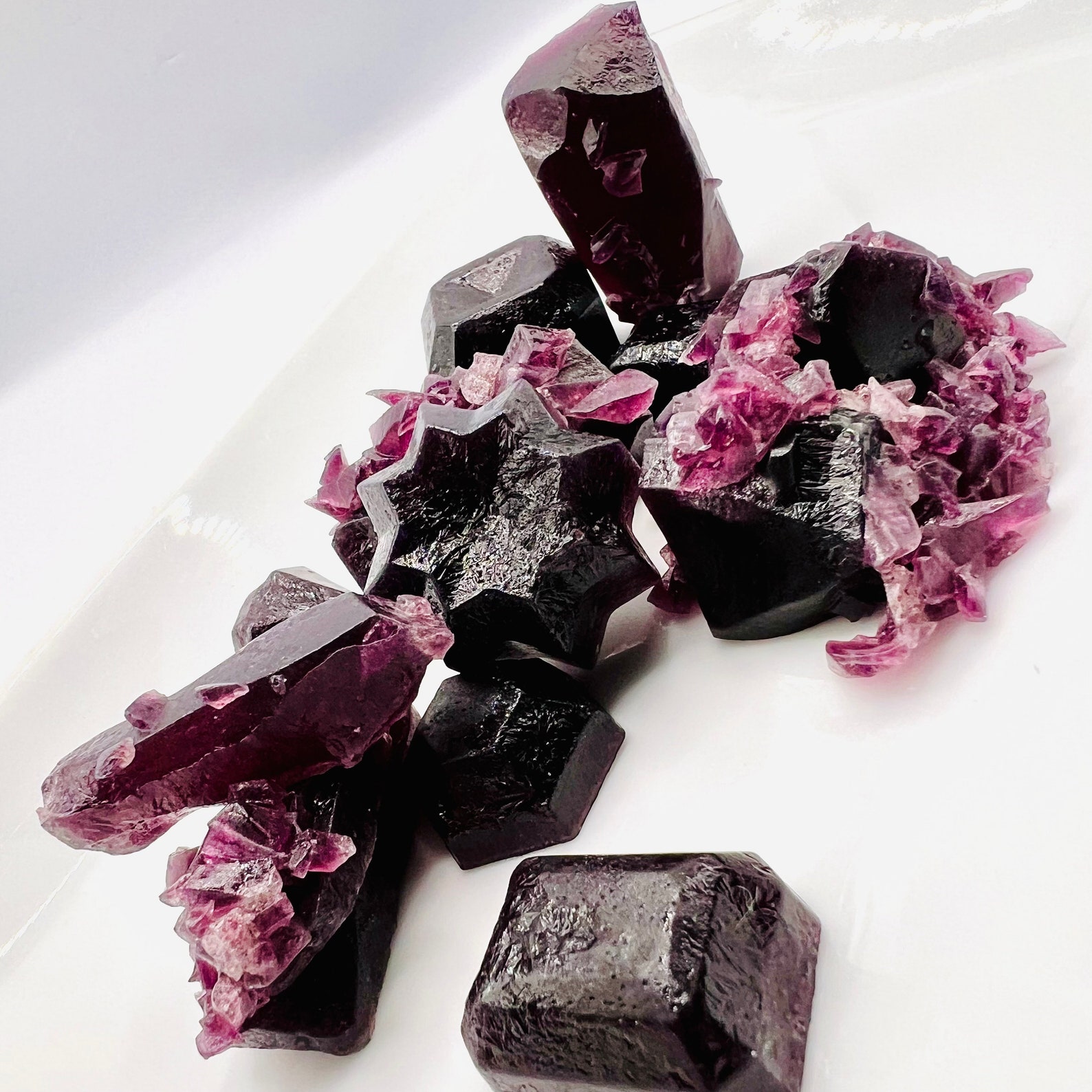 Grape Amethyst Kohakuto Crystal Candy: Vegan Edible Gemstones - Etsy