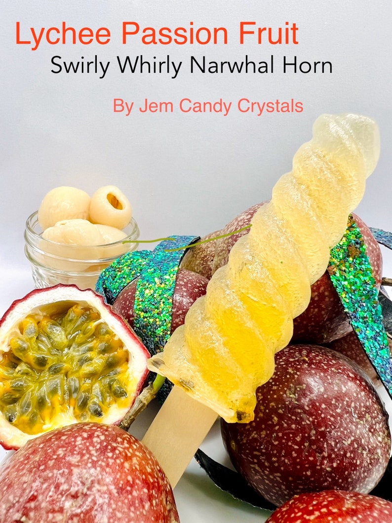 Lychee Passion Fruit Kohakuto Candy: Vegan Crystal Crunch Gem - Etsy