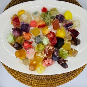 Kohakuto Crystal Candy: Vegan Edible Gemstones, Handmade Wagashi - Etsy