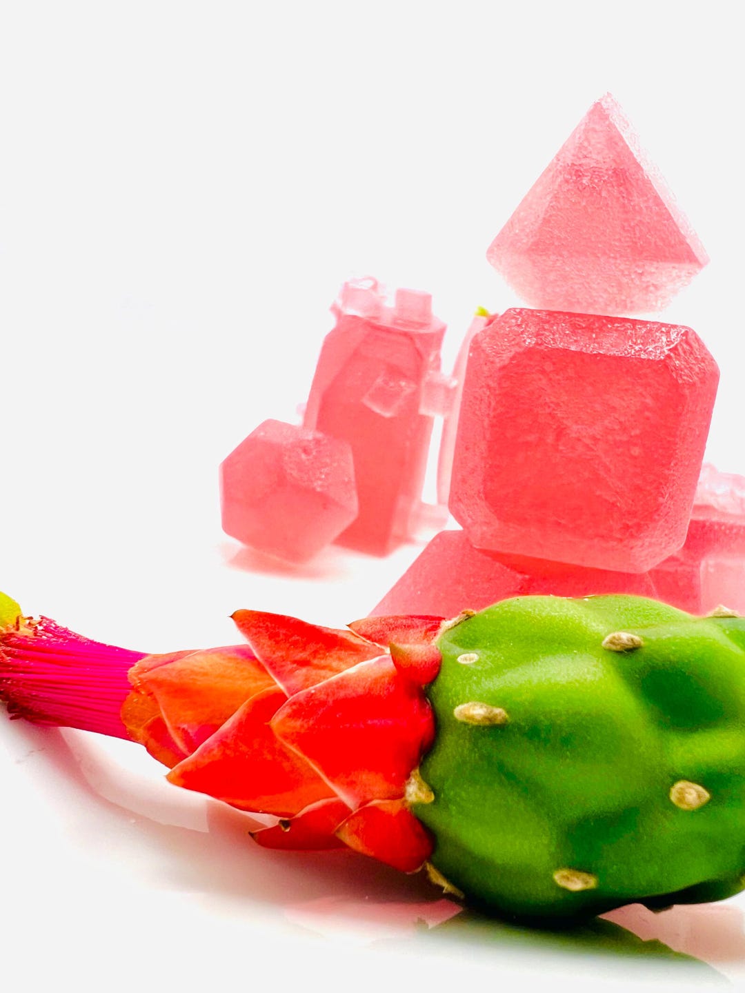 Cactus Pear Blood Orange Crystal Candy ASMR Kohakuto Edible Jewelry ...