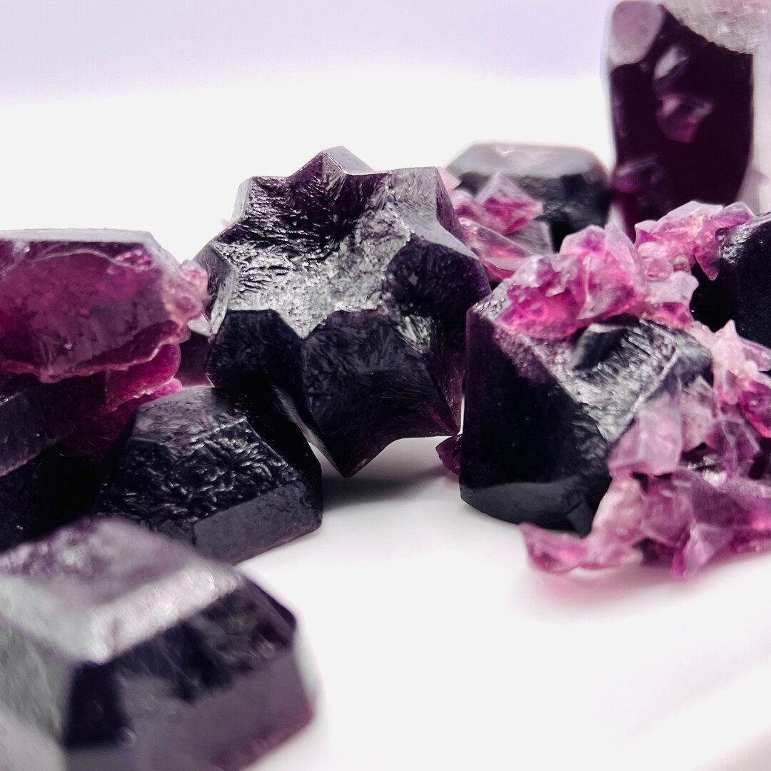 Grape Amethyst Kohakuto Crystal Candy: Vegan Edible Gemstones - Etsy